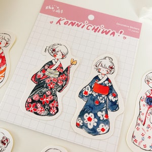 Sho Little Happiness Sticker Pack Konnichiwa Cute Girl Sticker, Cute ...