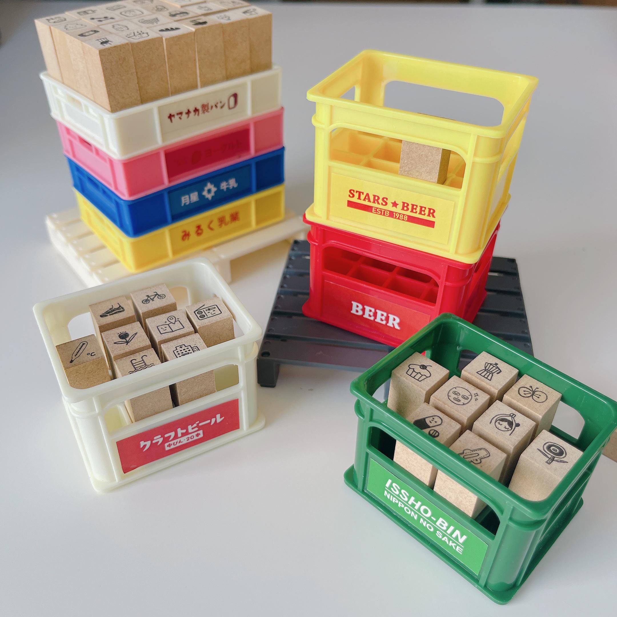 Wan Studio Stamp Storage Box | Rubber Stamp Organizer, Desk Organizer ...
