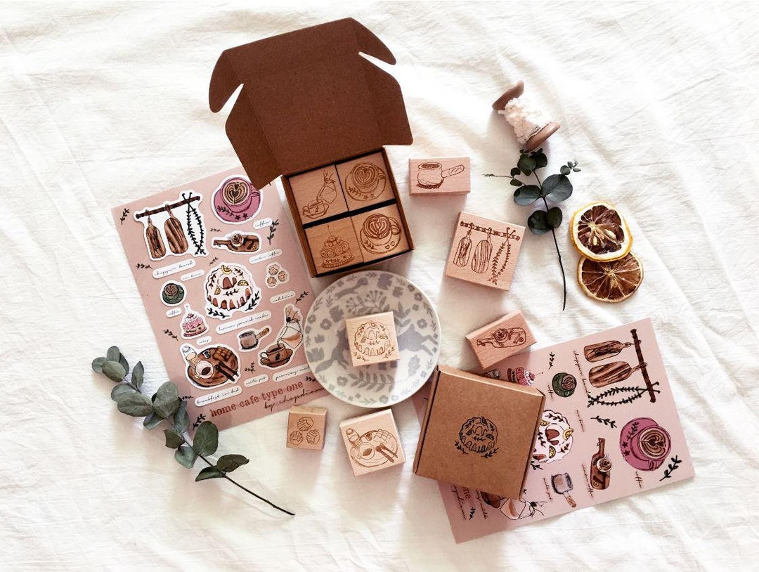 Chop Diam Rubber Stamp Home Cafe Collection | Cute Wood Rubber Stamp ...