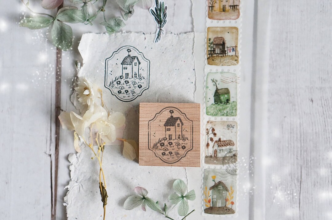 Black Milk Project Rubber Stamp House Series - Hill Top | Cute Wooden ...