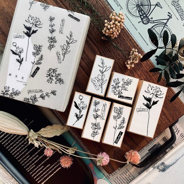Flower Rubber Stamps - Etsy