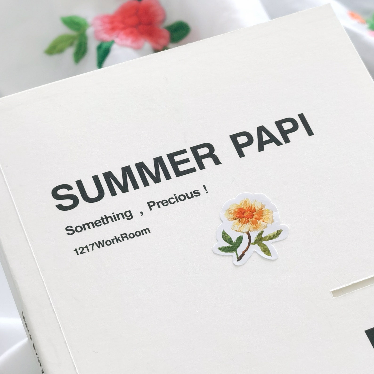 Summer Papi Embroidery Flower Paper Sticker Set|planner Sticker ...