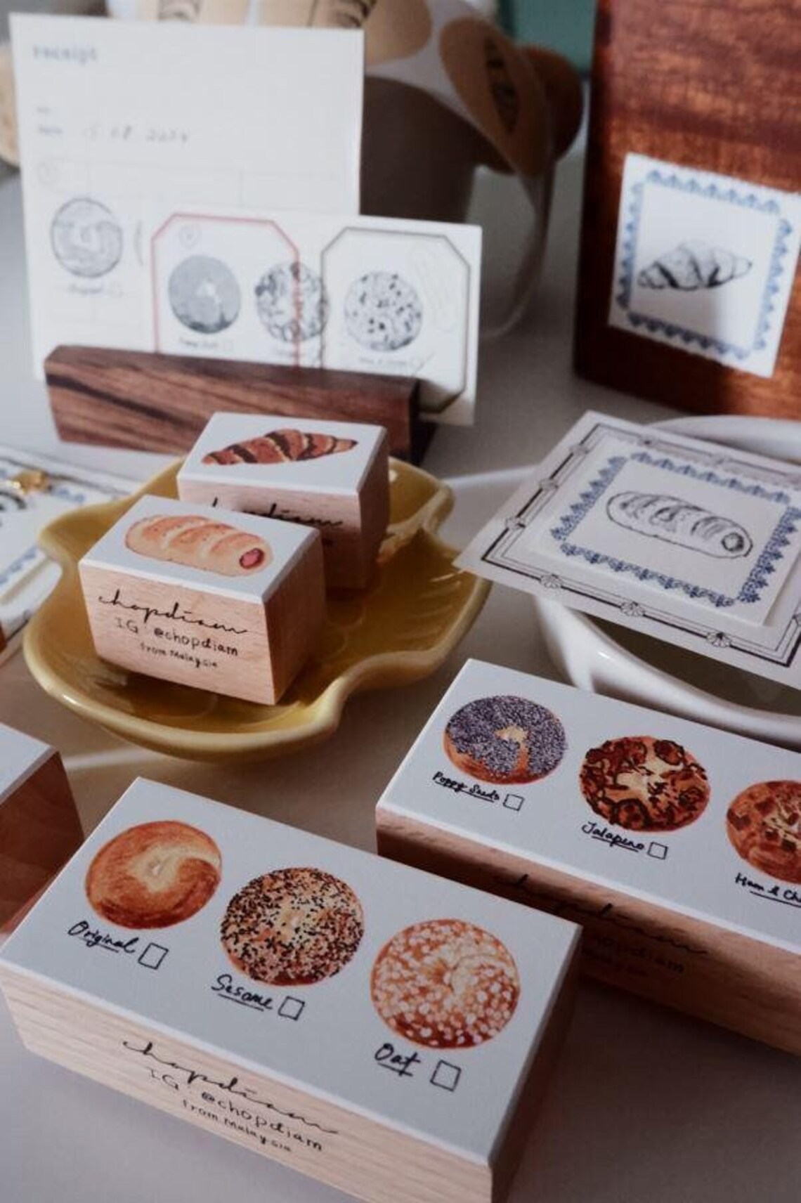 Chop Diam Rubber Stamp My Kind of Bread Collection|cute Wood Rubber ...