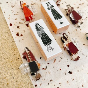 Chop Diam Selfie Girl Rubber Stamp | Cute Rubber Stamp, Kawaii ...