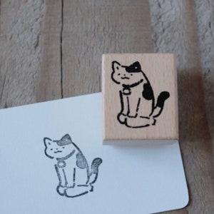 Masao Takahata Rubber Stamp - Cat Series | Wooden Rubber Stamp, Japanese Stationery, Planner ...