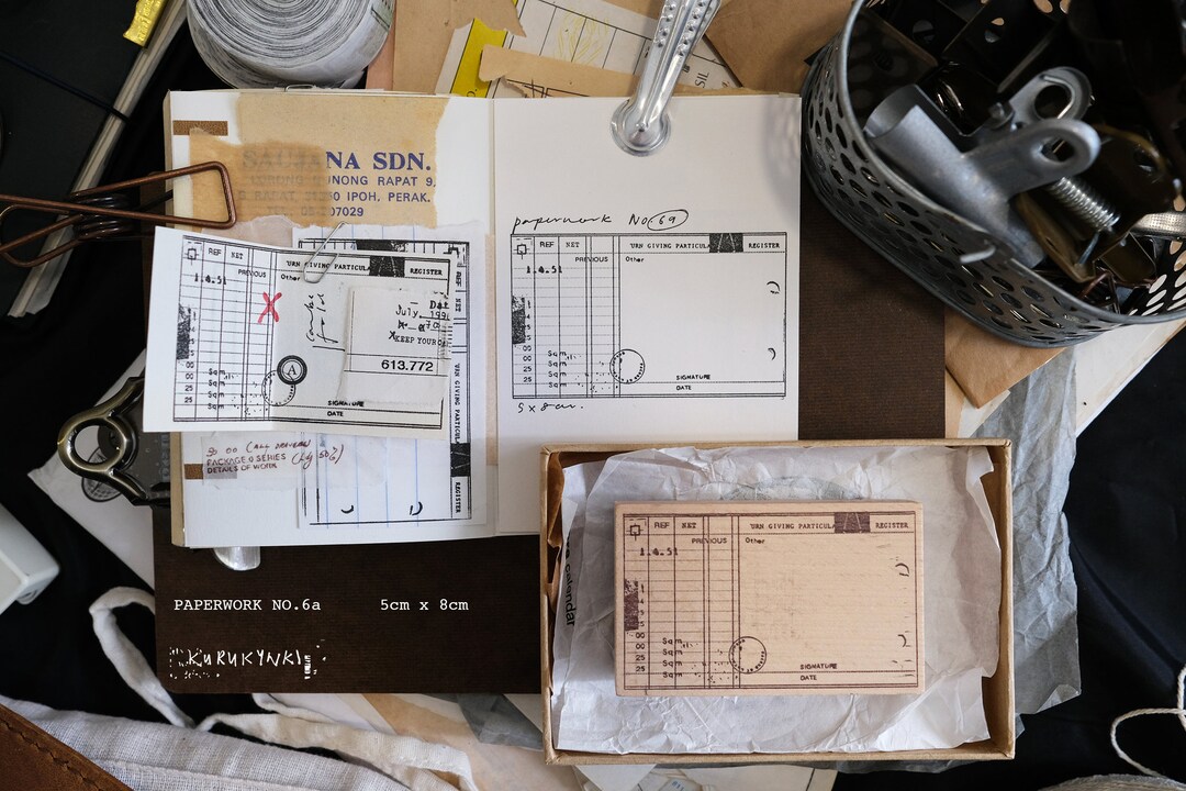Kurukynki Paperwork Stamp No.6 | Wooden Rubber Stamp Set, Scrapbooking ...