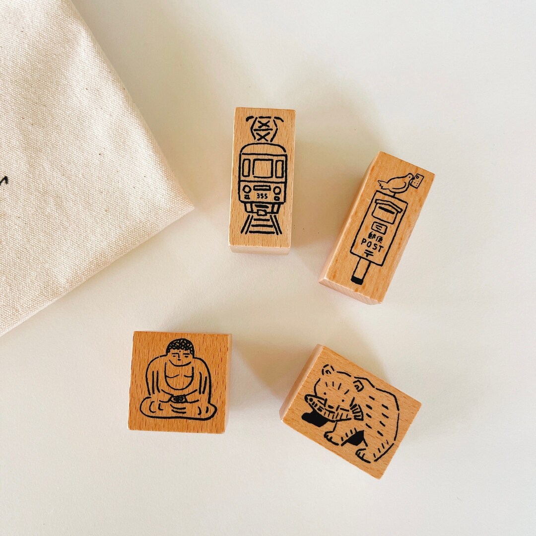 Masao Takahata Kamakura Stamp Serie Wooden Rubber Stamp, Kawaii ...
