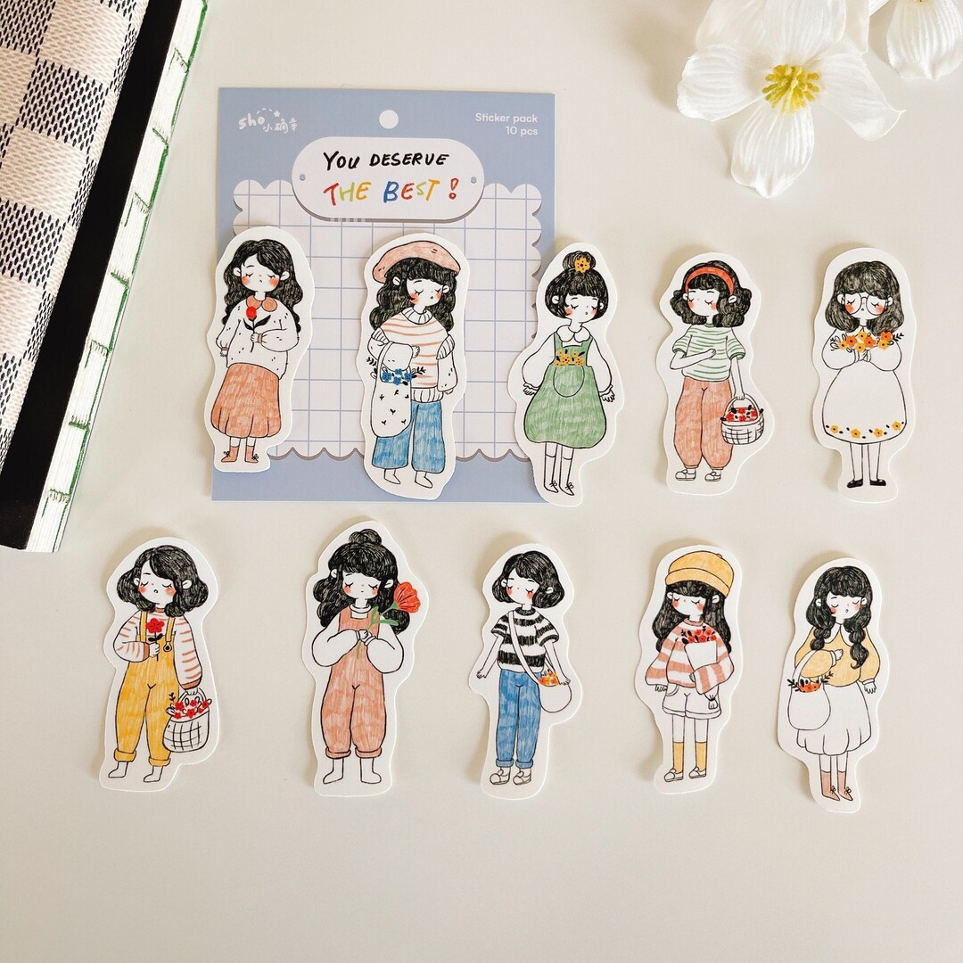 Sho Little Happiness Sticker Pack - You Deserve the Best | Cute Girl ...