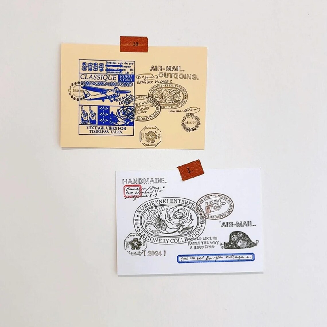 Kurukynki Rubber Stamp - Classic Postal | Journal Wooden Rubber Stamp ...