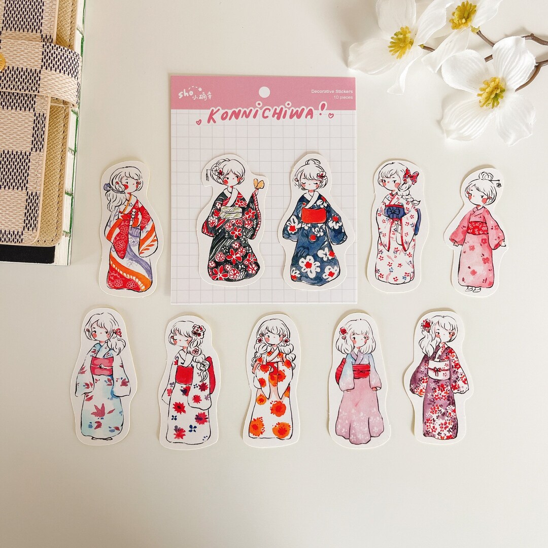 Sho Little Happiness Sticker Pack Konnichiwa Cute Girl Sticker, Cute ...