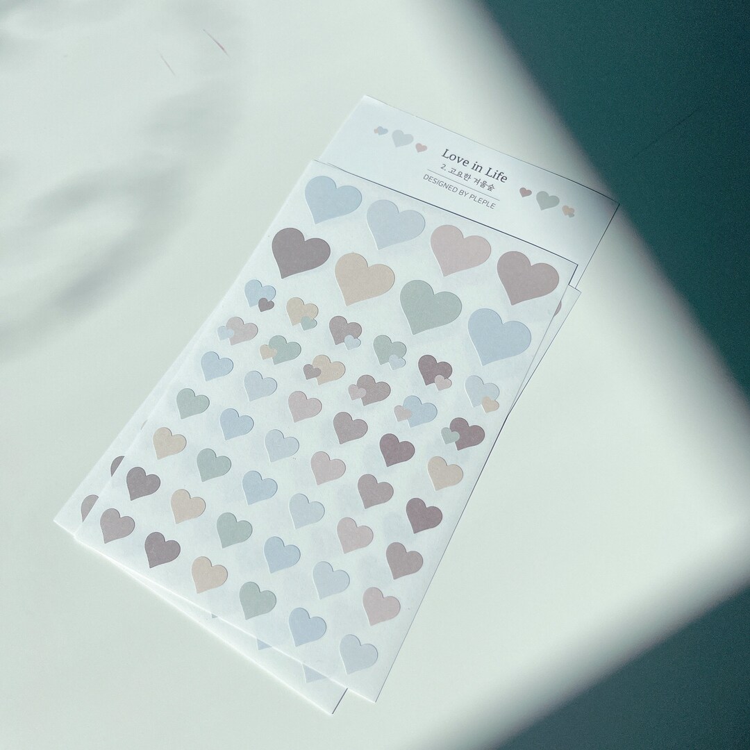 Heart Sticker 02 by Pleple | Cute Planner Sticker, Korean Sticker, Seal ...