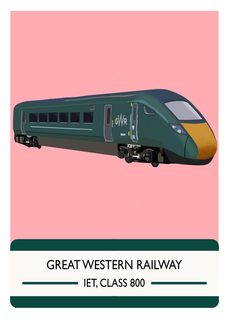 Great Western Railway Class 800 Train Art Print Premium Quality and ...