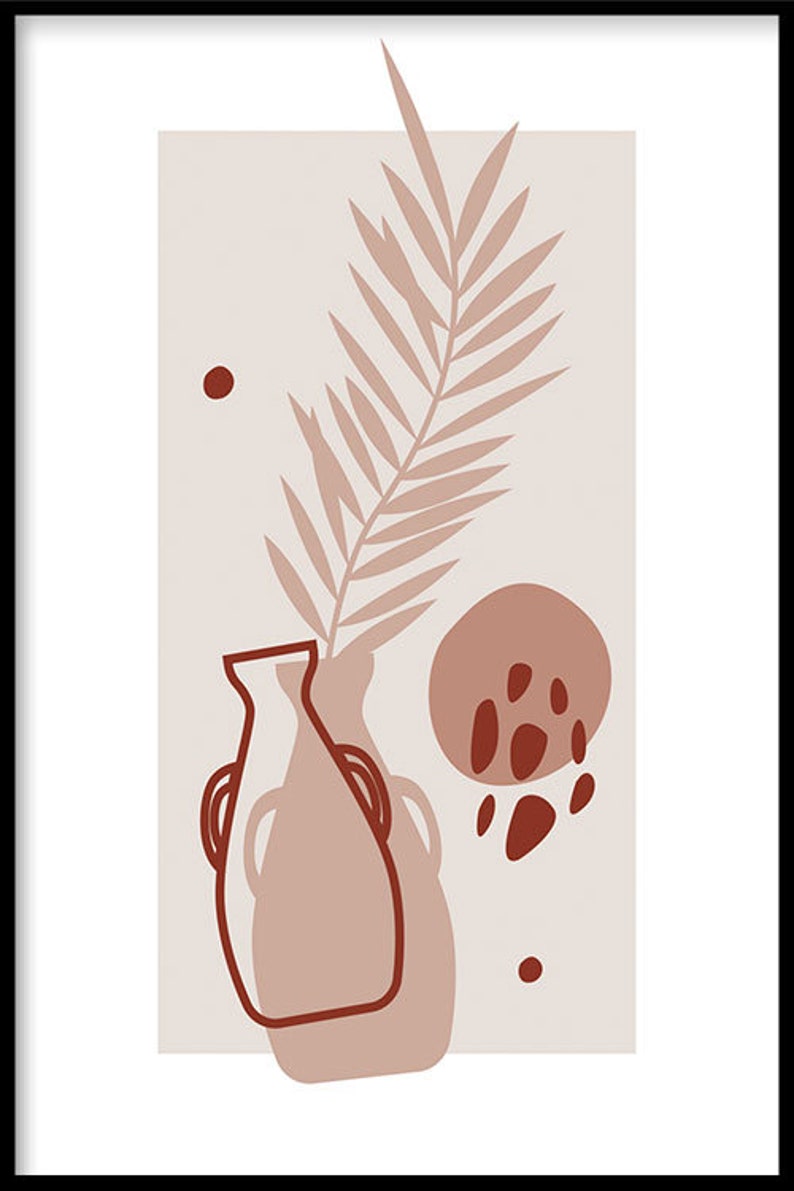 Walljar Abstract Pot Shadow Poster / Canvas / Plexiglas - Etsy
