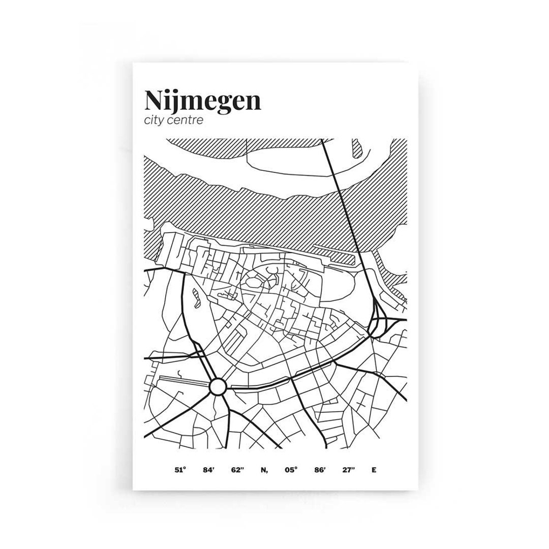 Wanddeko Stadskaart Nijmegen Centrum III Poster / Leinwand - Etsy.de