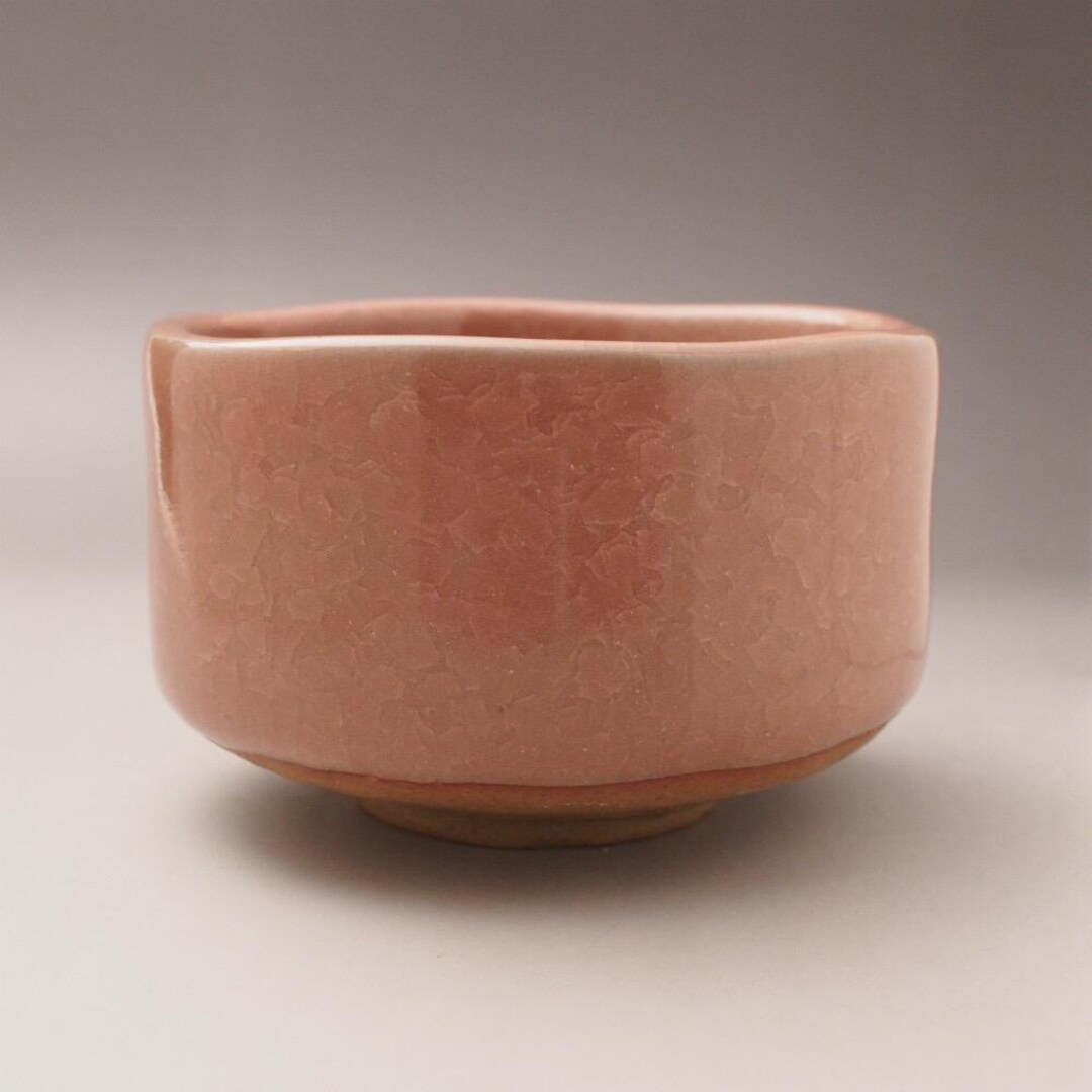 Made in Japan Momo Kanyu Mino Ware Pink Matcha Bowl | Handcrafted ...