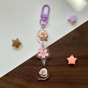 Shima Enaga - Linked Keychain | Transparent Acrylic Charm - Etsy