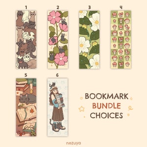 Bookmark Bundle Digital Art, Illustration, Books, Reading, Kawaii ...