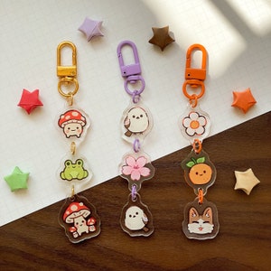 Shima Enaga - Linked Keychain | Transparent Acrylic Charm - Etsy