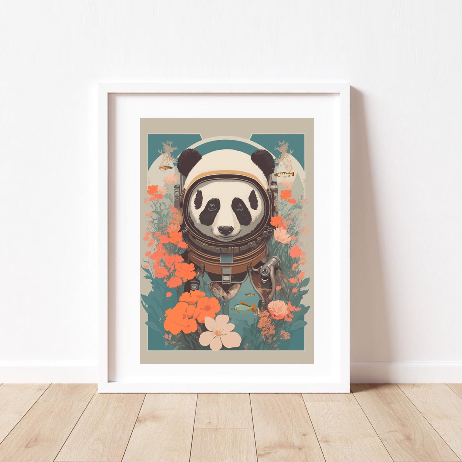 Panda Art Print Cute Panda Poster Panda Bear Print Nursery - Etsy