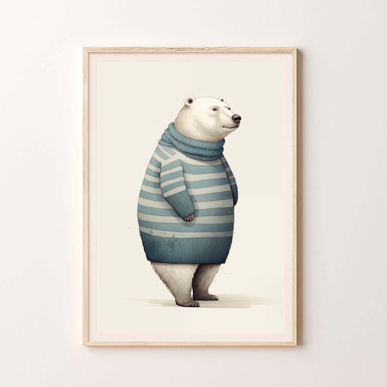 Polar Bear Winter Polar Bear Wonderland Polar Bear Print Polar Bear ...