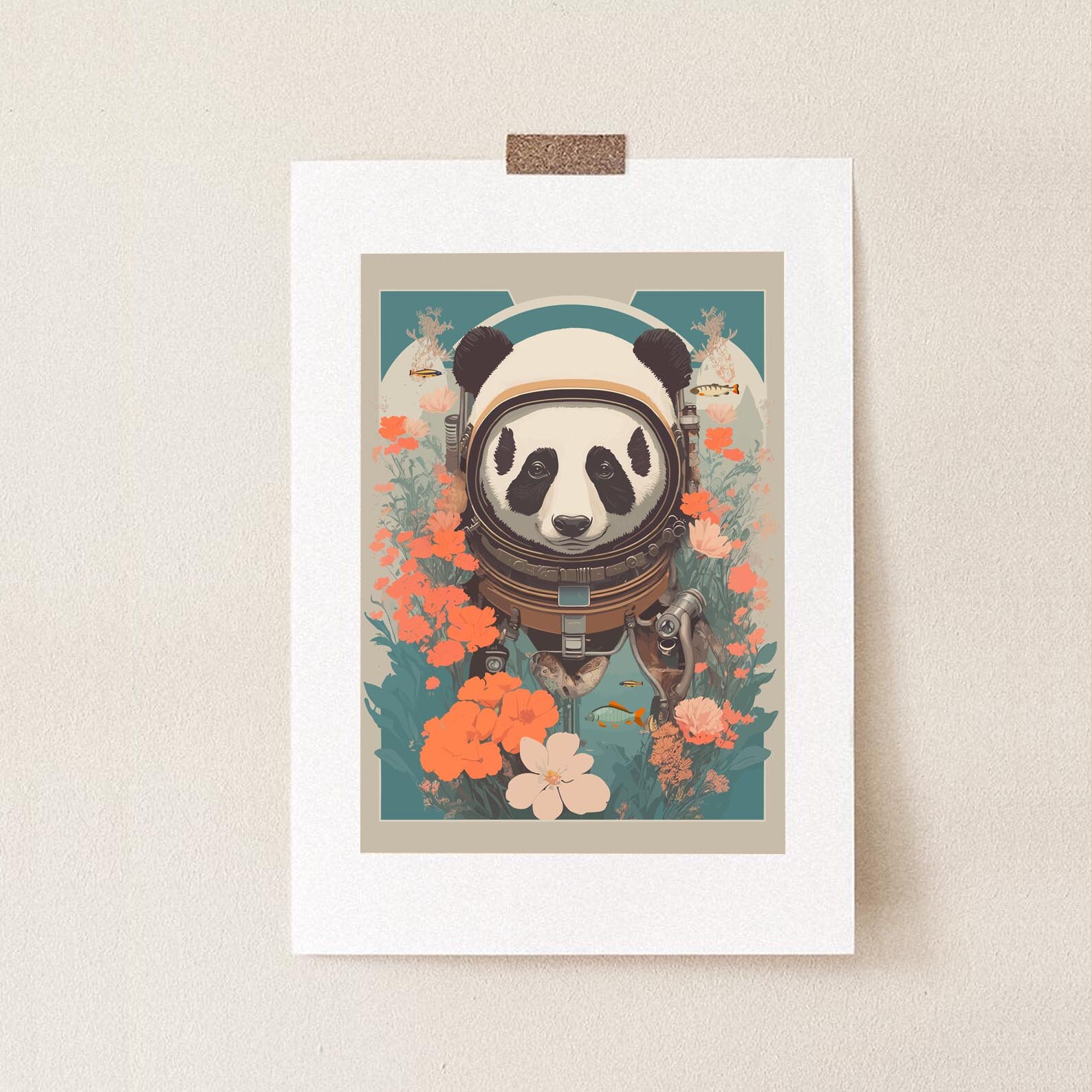 Panda Art Print Cute Panda Poster Panda Bear Print Nursery - Etsy