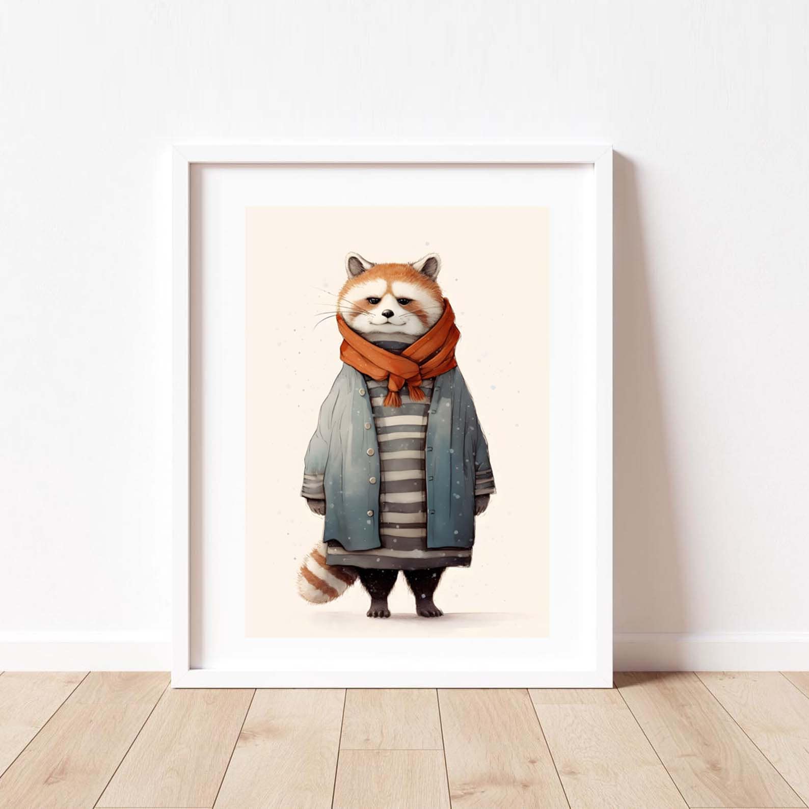Red Panda Print Red Panda Décor Panda Winter Art Panda Wonderland Funny ...