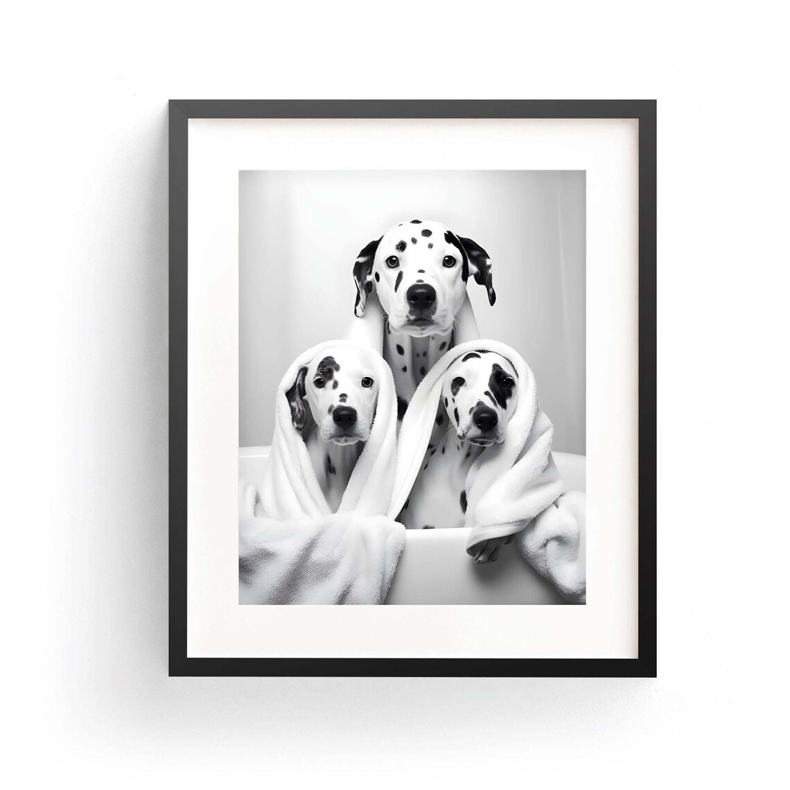 Dalmation in Bathrobe Dalmation Dog Print Dalmation Wall Art Dalmation ...