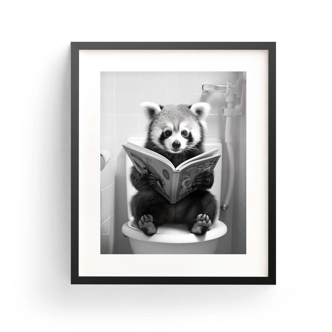 Red Panda Wall Art Funny Bathroom Cute Red Panda Red Panda Poster Red ...
