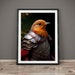 Robin Warrior Art Print | Red Bird Portrait (digital Download) - Etsy