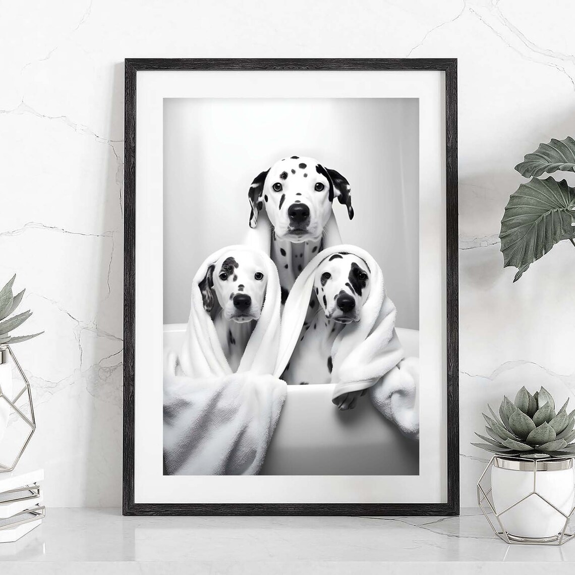 Dalmation in Bathrobe Dalmation Dog Print Dalmation Wall Art Dalmation ...