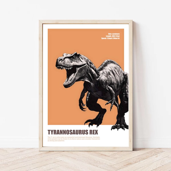 Tyrannosaurus Art - Etsy