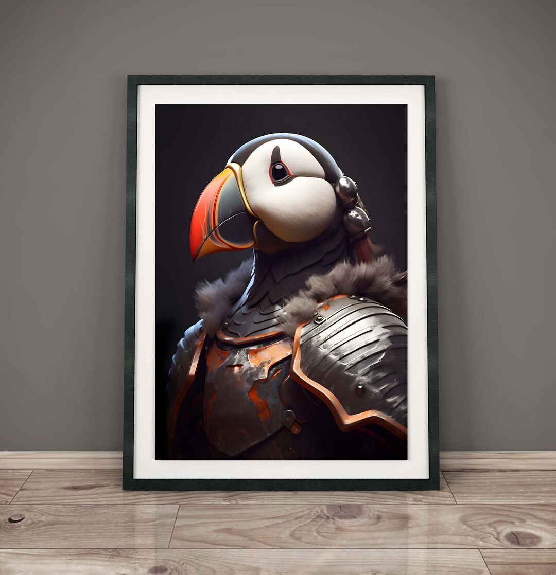 Puffins Art Print Puffins Bird Lover Puffins Warrior Puffins Bird Gifts ...