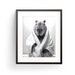 Panda in a Tub Wall Decor Bathroom Panda Taking Shower Cute Panda ...