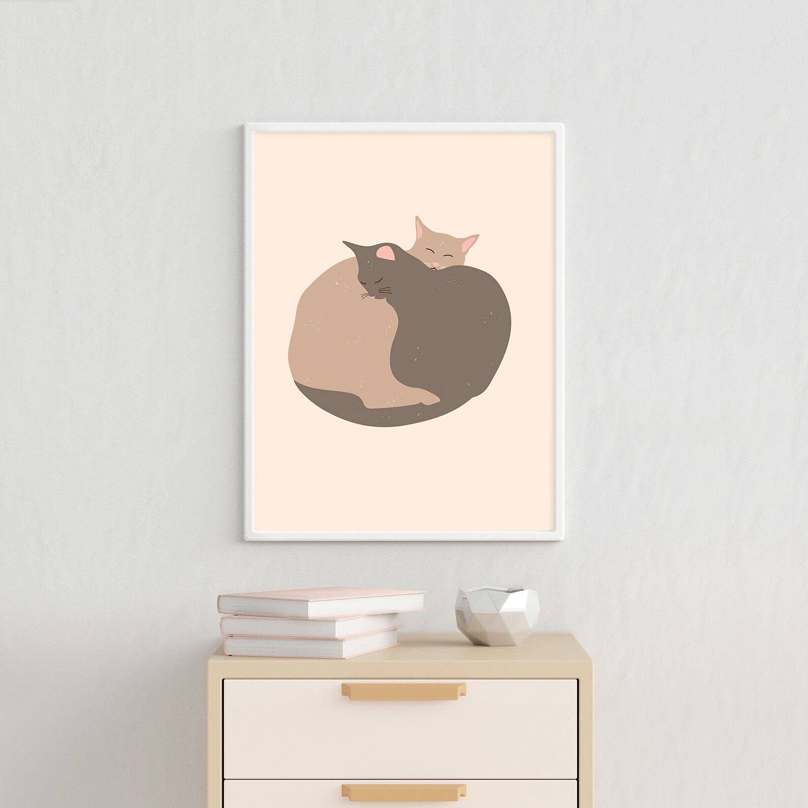 Cats Hugging Print Meow Hug Print Cat Hug Poster Hug Love - Etsy