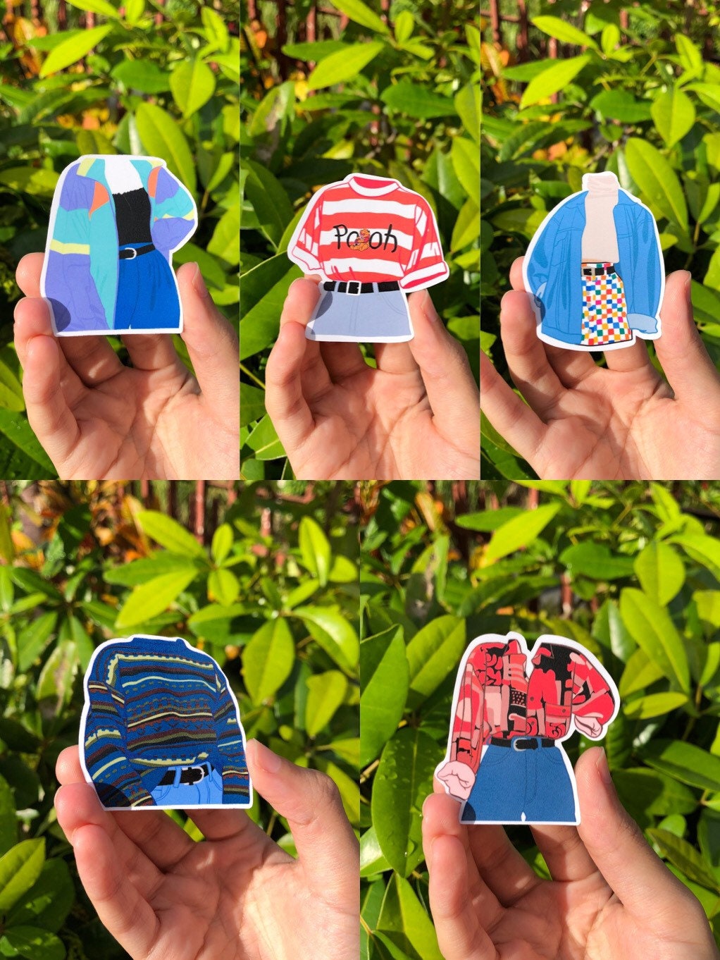 Outfit collection sticker pack 10 different fashion cozy | Etsy