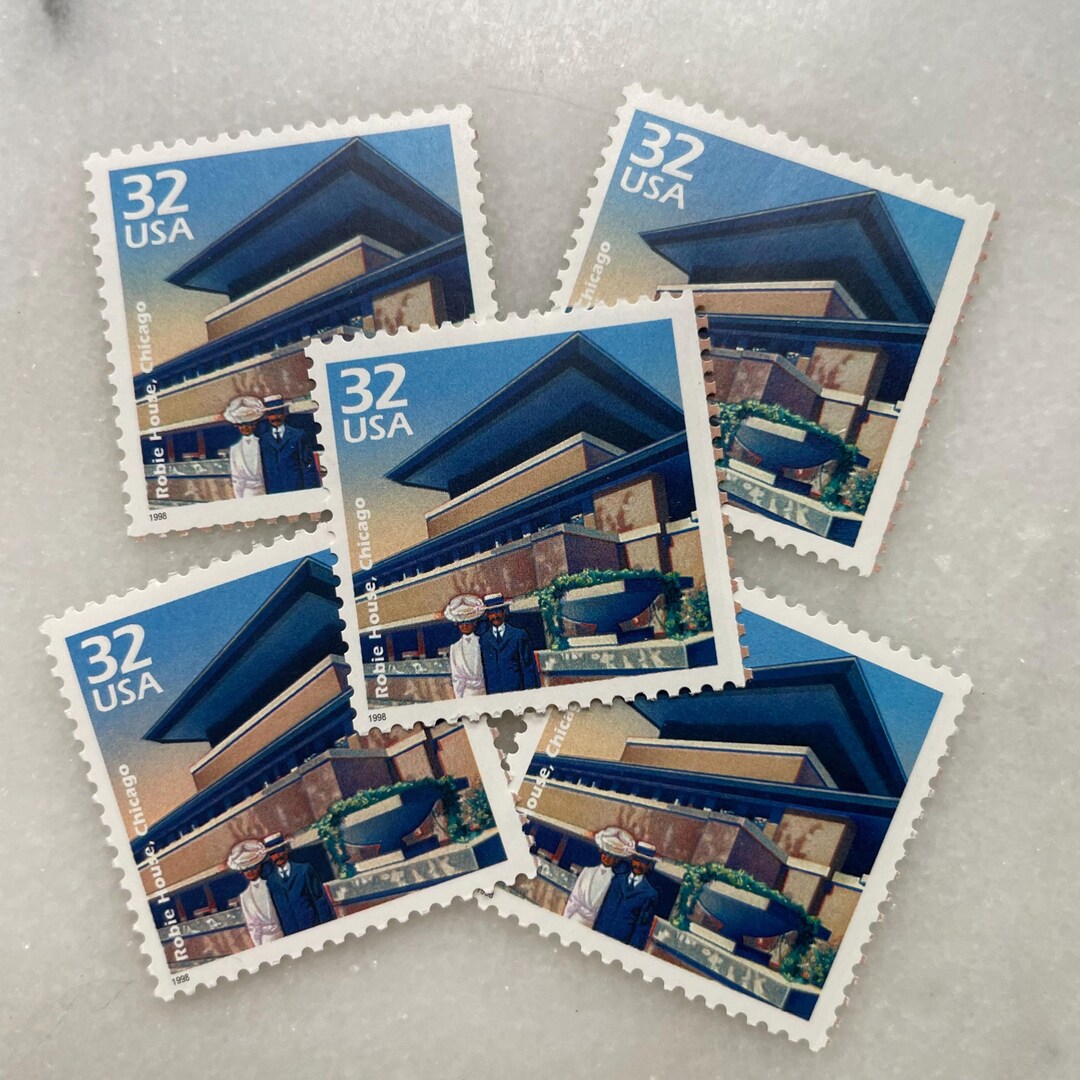 Vintage Unused Robie House Stamps / Chicago Architecture USPS Postage ...