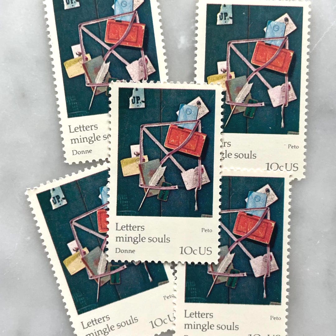 Vintage Unused Letters & Envelopes Stamps / Letters Mingle Souls USPS ...