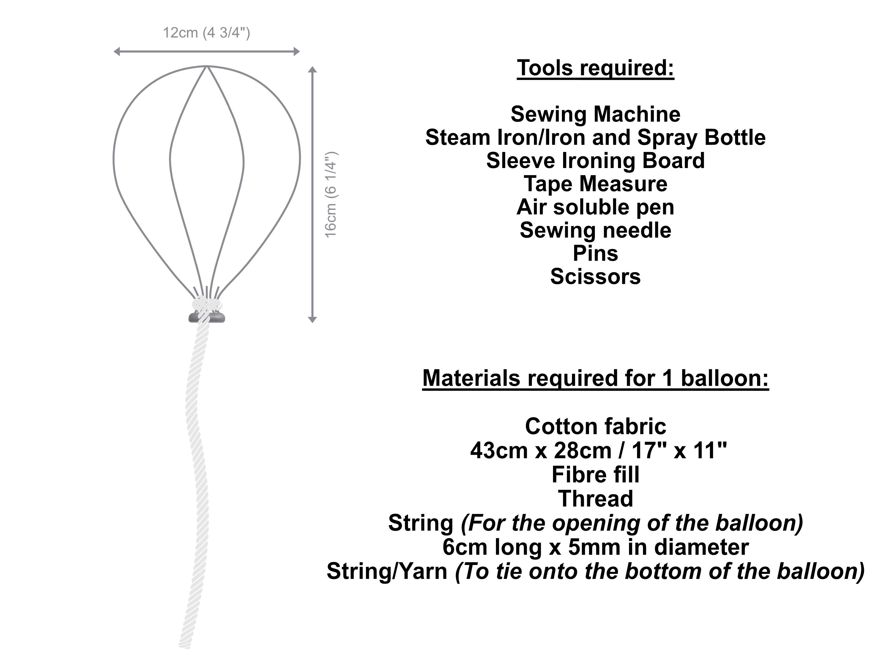Balloon Sewing Patternballoon Pdfcotton Balloonsewing - Etsy