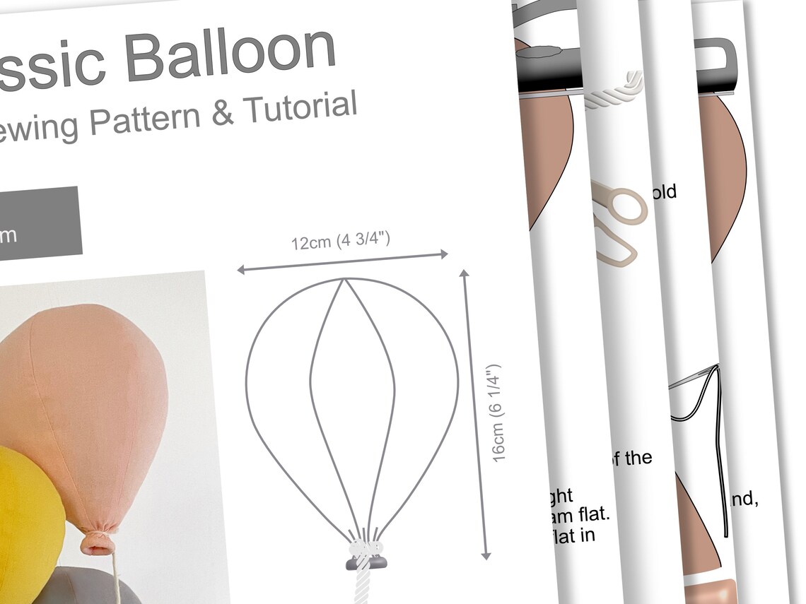 Balloon Sewing Patternballoon Pdfcotton Balloonsewing - Etsy