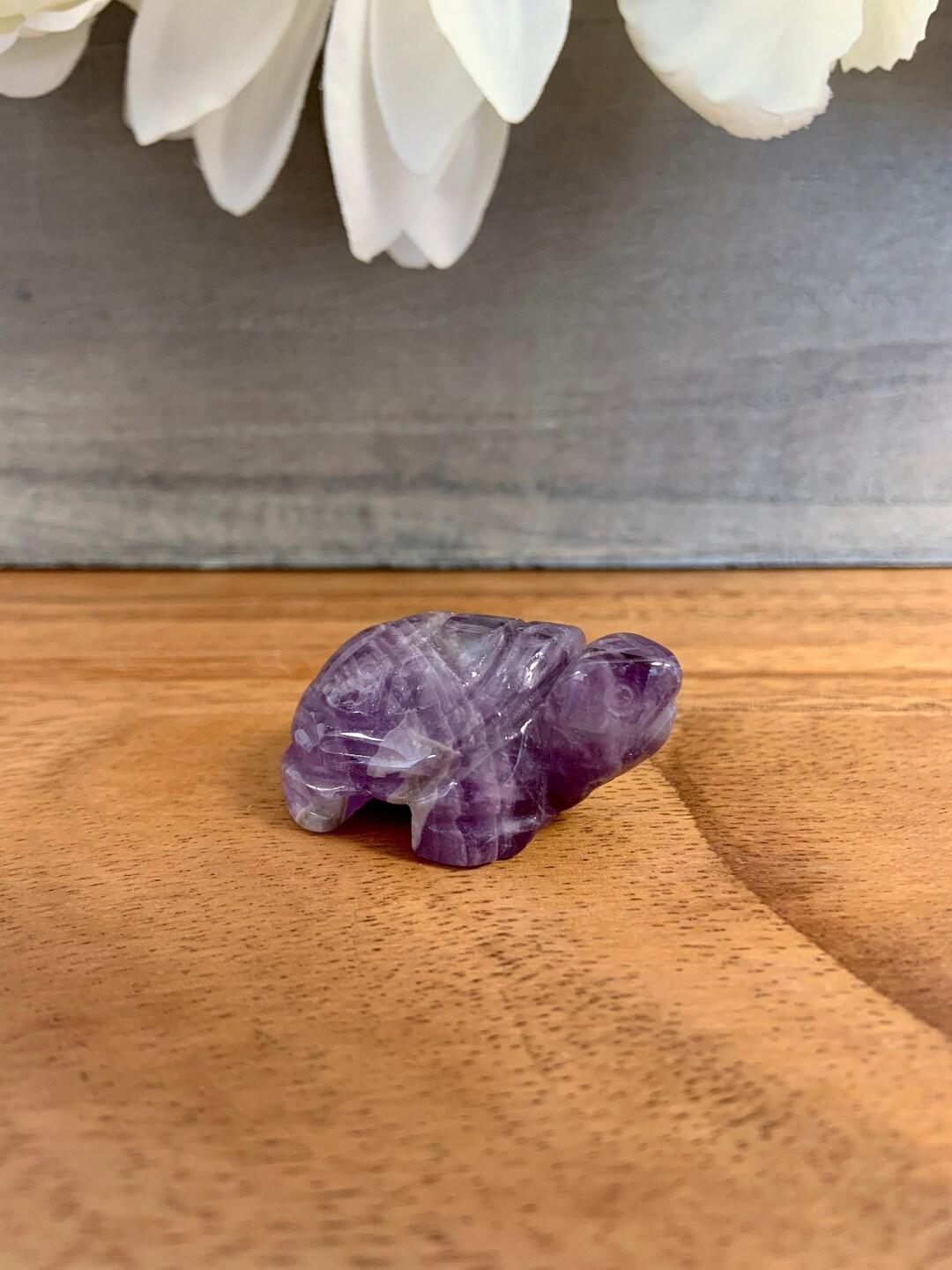 Amethyst Crystal Turtle Crystal Sculpture Carved Mini Turtle Aventurine ...