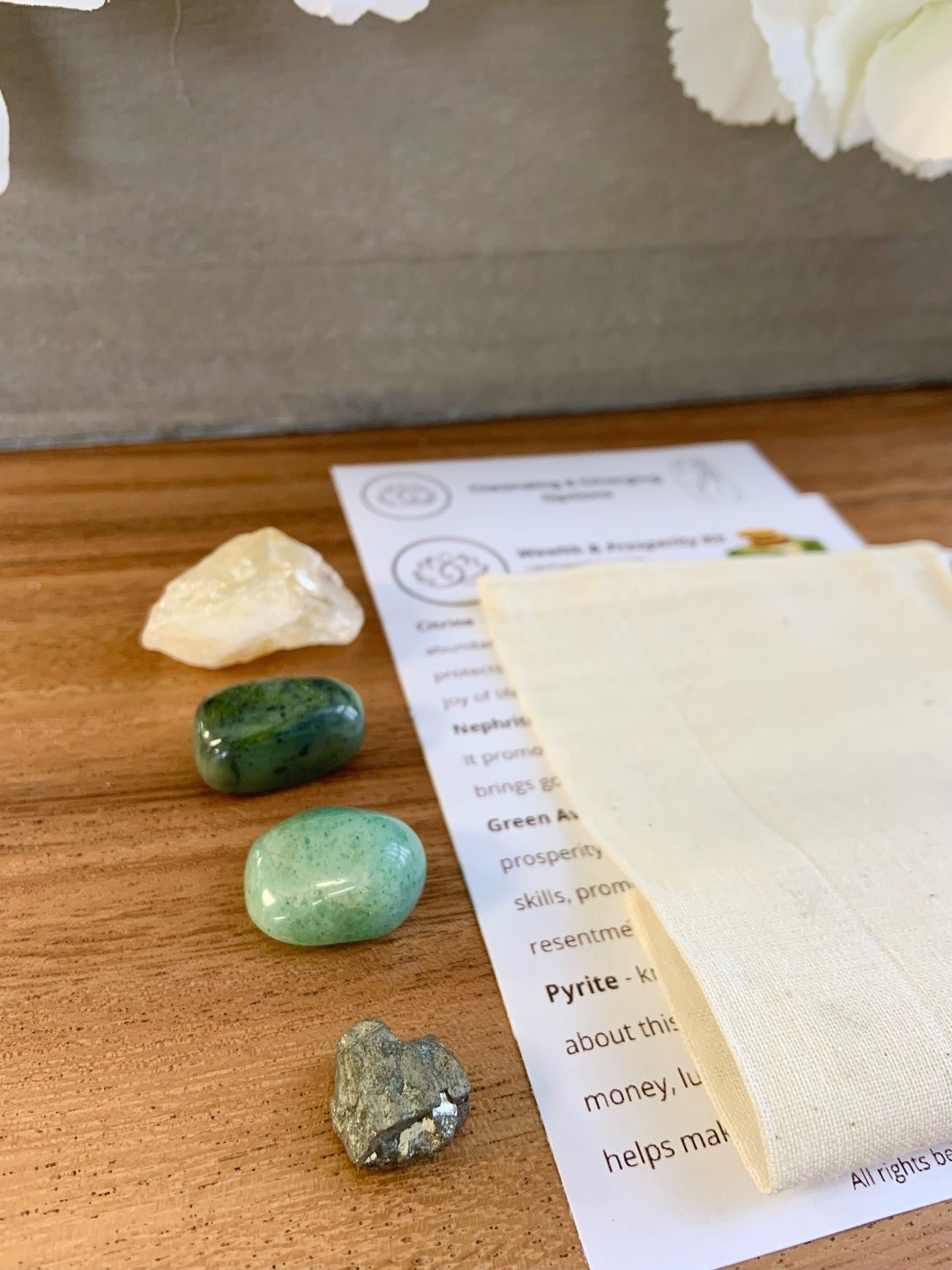 Crystals for Wealth Prosperity Crystal Set Abundance Stones Money Feng ...