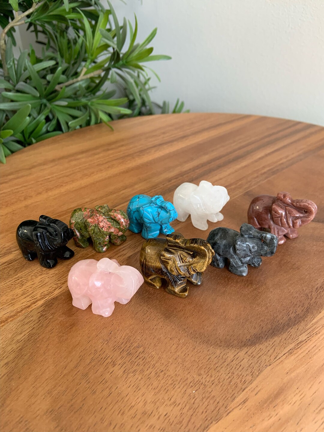 Hand Carved Elephant Figurine Crystal Elephant Elephant Crystal Carving ...