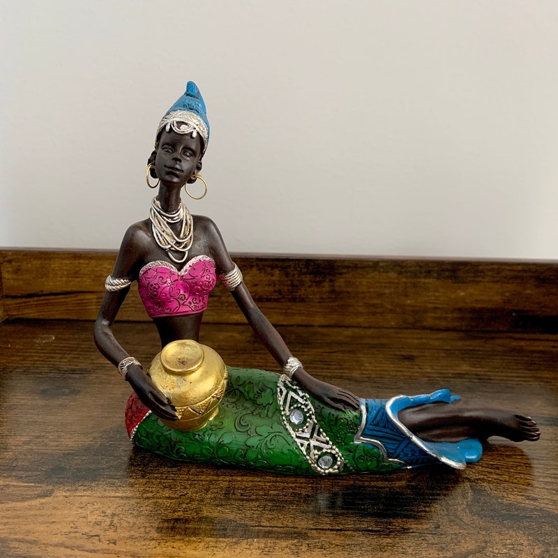 African Woman Statue - Etsy
