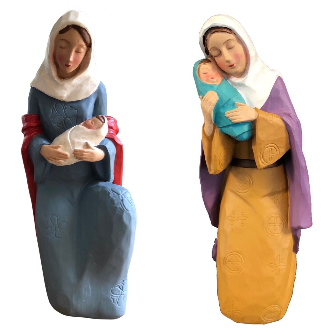 Virgin Mary Statue Blessed Mary Baby Jesus Religious Statues Mother ...