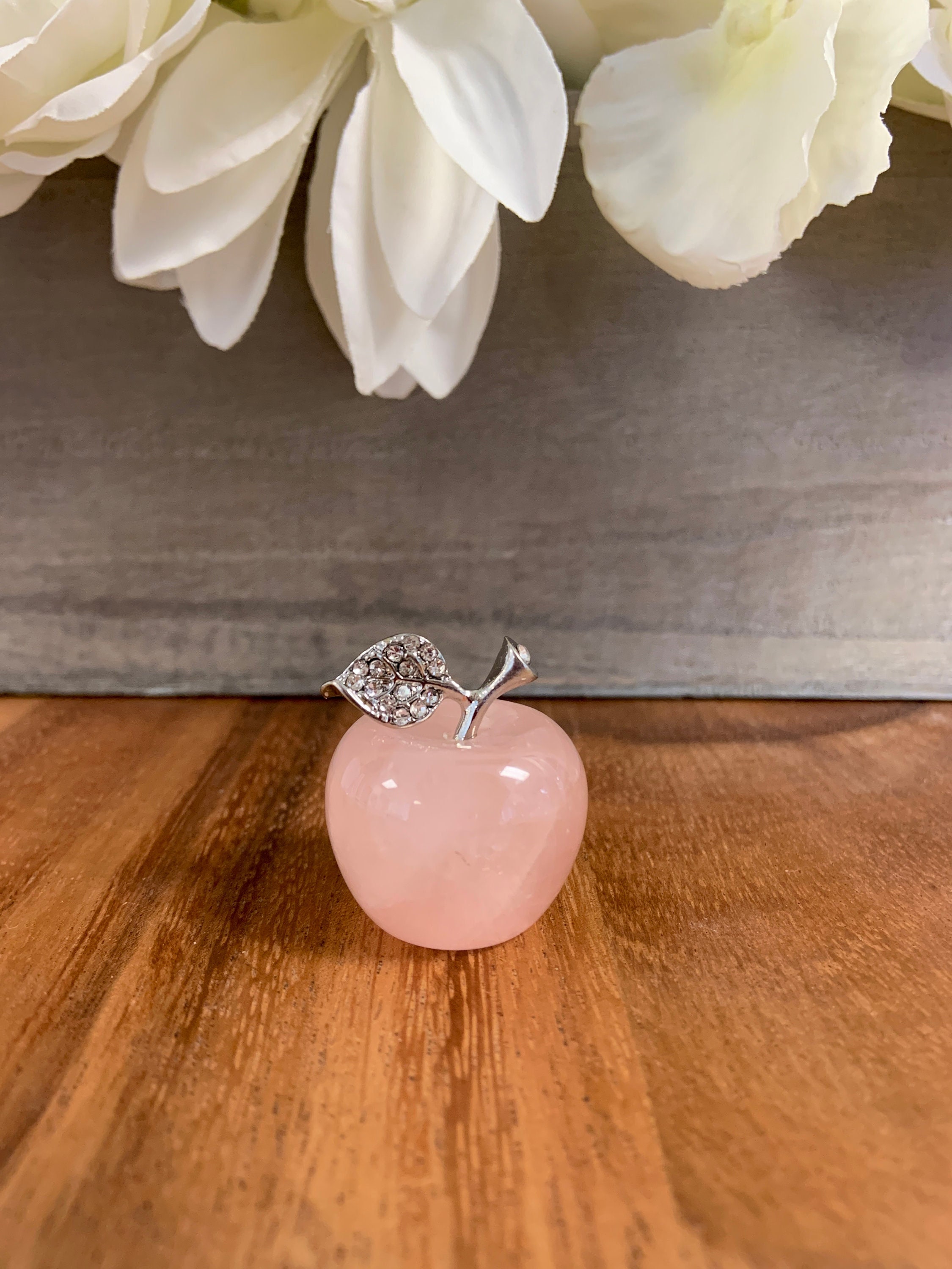 Apple Crystal Shaped Rose Quartz Apple Tiger's Eye Crystal - Etsy