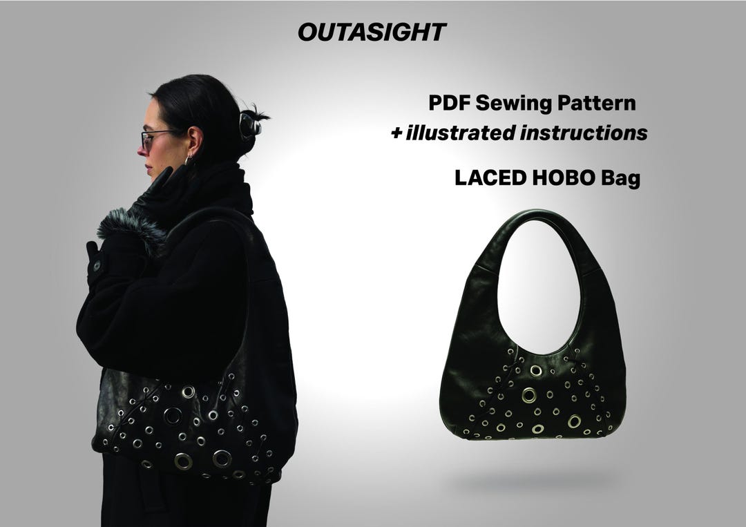 Leather Hobo Bag Sewing Pattern PDF – Laced Design, DIY Shoulder Bag ...