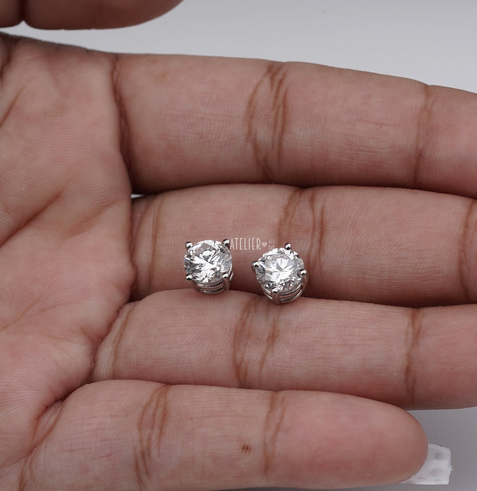 Green Diamond Jacket Earring Removable Halo Green Lab Grown Diamond ...