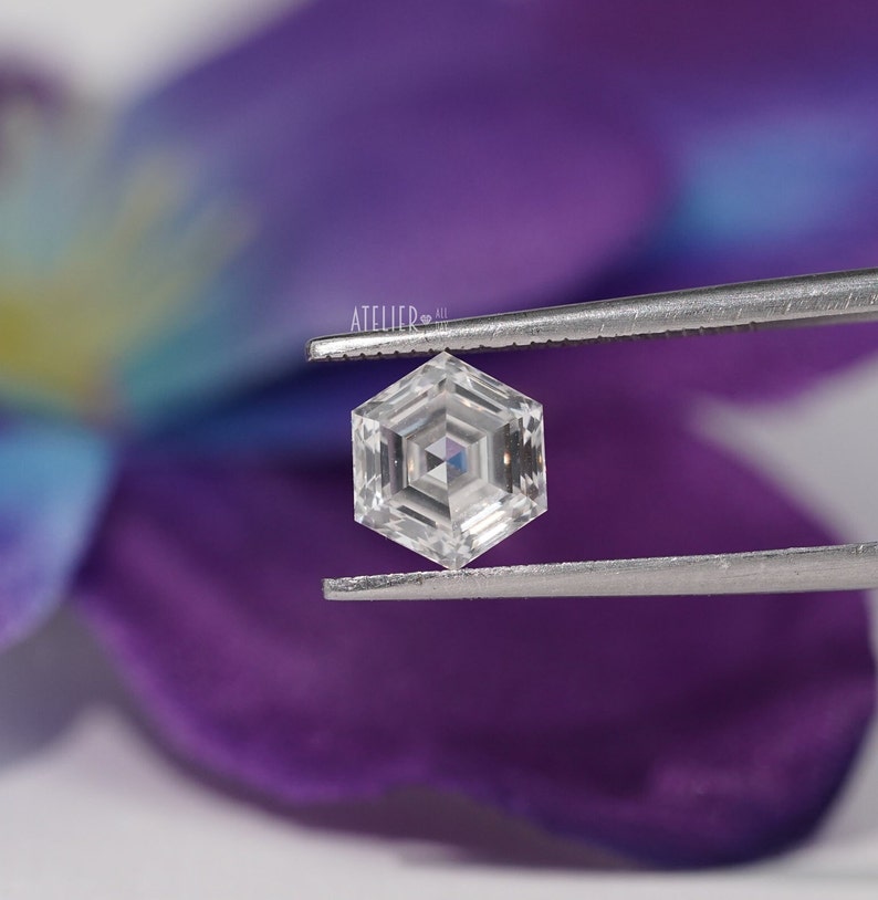 HIDDEN TREASURES Hexagonal Shape Lab Grown Diamond Loose Diamond for ...