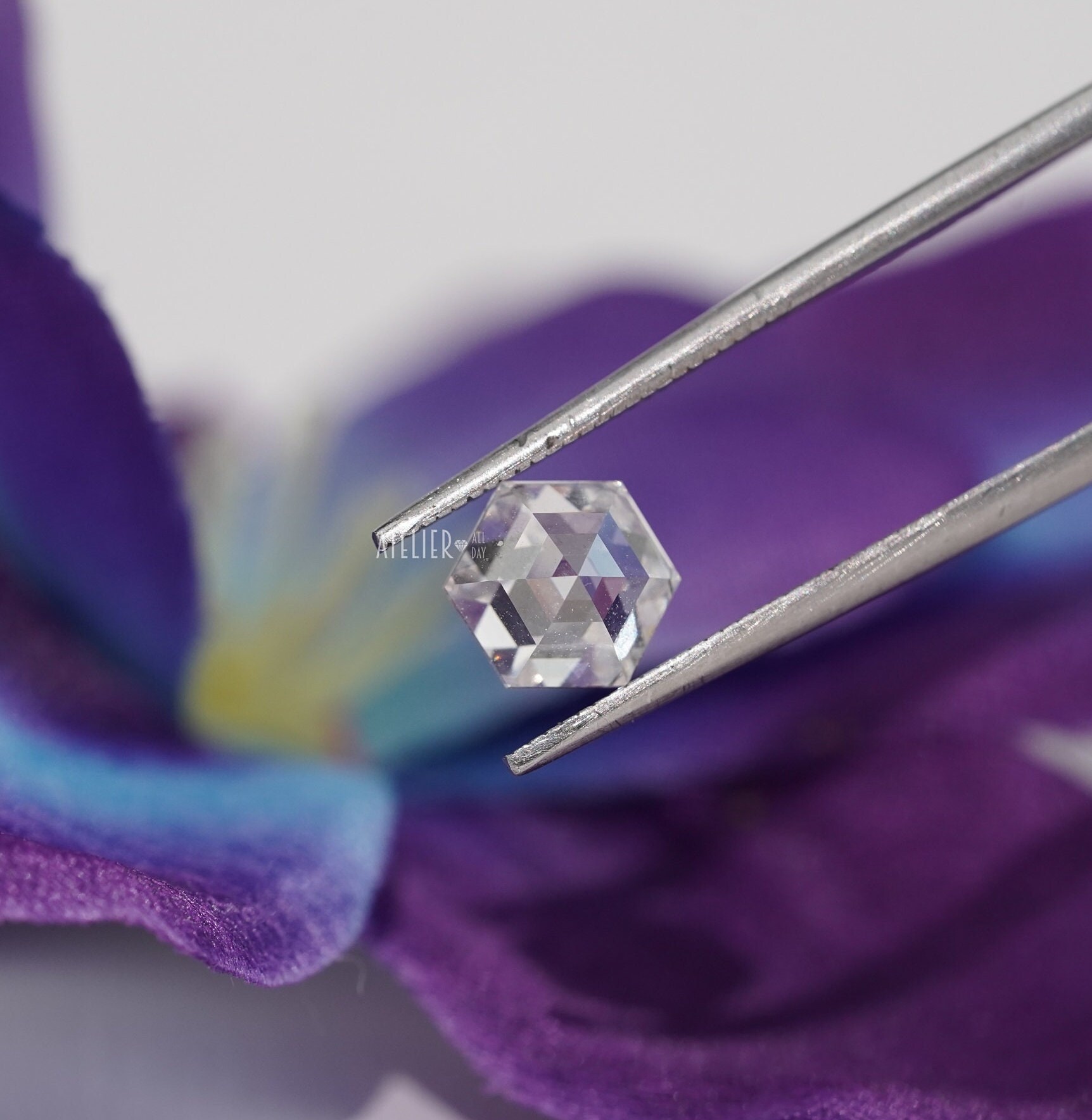 HIDDEN TREASURES Hexagonal Shape Lab Grown Diamond Loose Diamond for ...