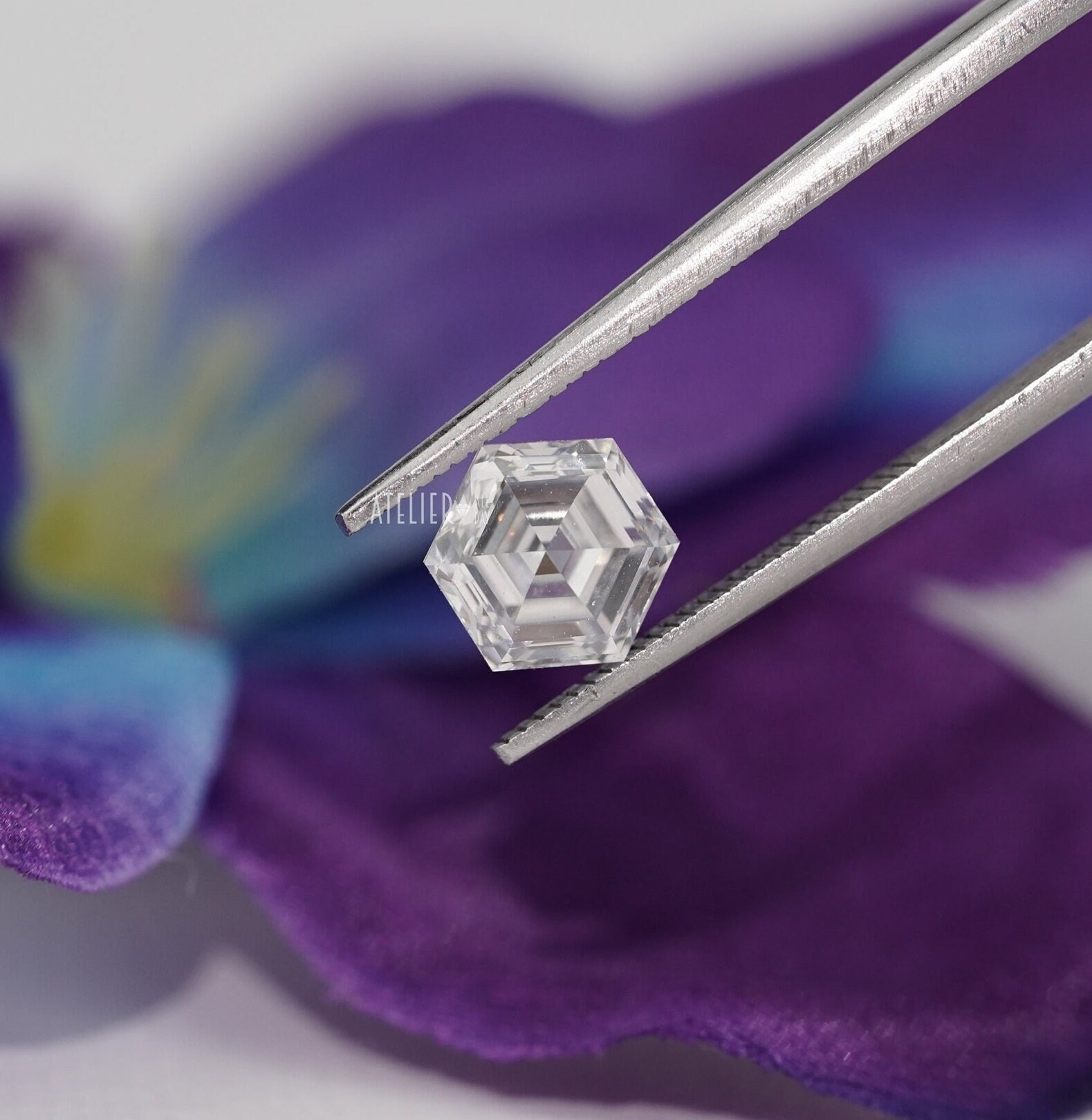 HIDDEN TREASURES Hexagonal Shape Lab Grown Diamond Loose Diamond for ...